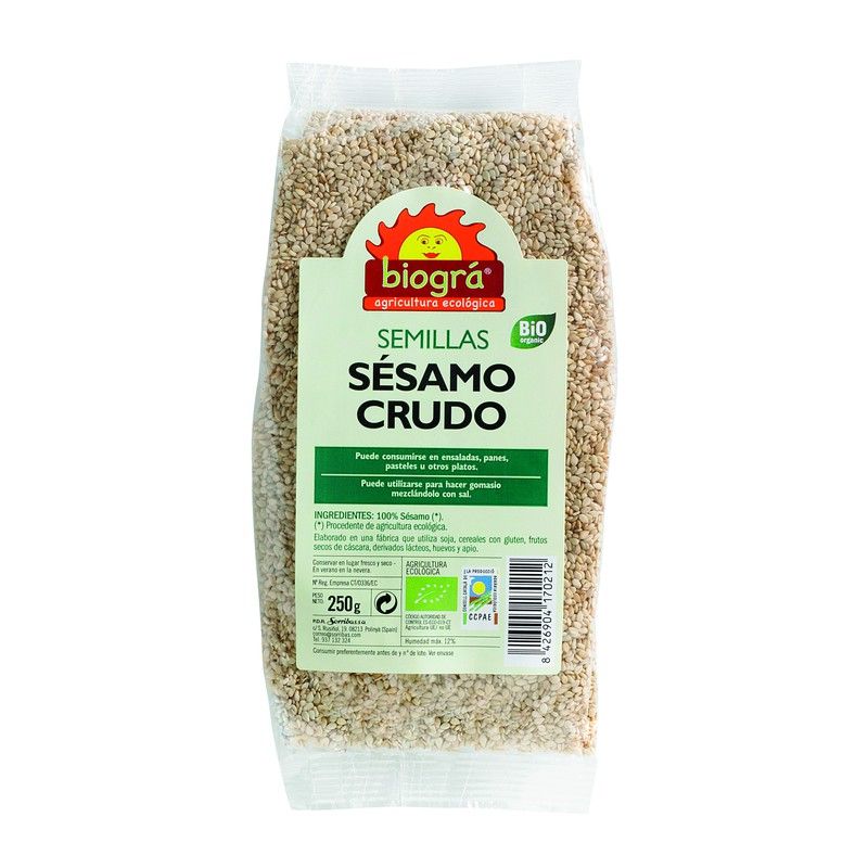 Sesamo Cru 250g Biogra Bio 15306 Fruits secs i llavors — Ananda Bio